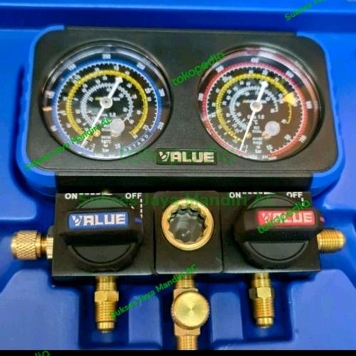 Jual Manifold Gauge Value VRM2-B-0401 (R22,R32,R407C,R410A,R134a,,R40A ...