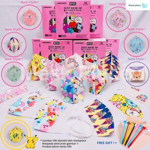 Jual Masker Anak Karakter BT21 BTS Duckbill / KN95 / KF94 / 3 Ply MOTIF ...