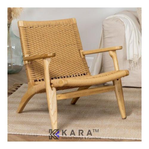 Jual Kursi Santai Anyaman Tali Loom / Paper Cord Lounge Chair / Kursi ...