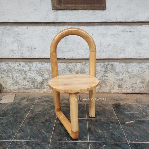Jual meja hias ruang tamu minimalis bulat kayu jati , meja stool kayu ...