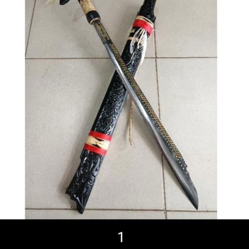 Jual Mandau lentik ukuran jumbo 80cm khas Dayak Kalimantan - motif 4 ...