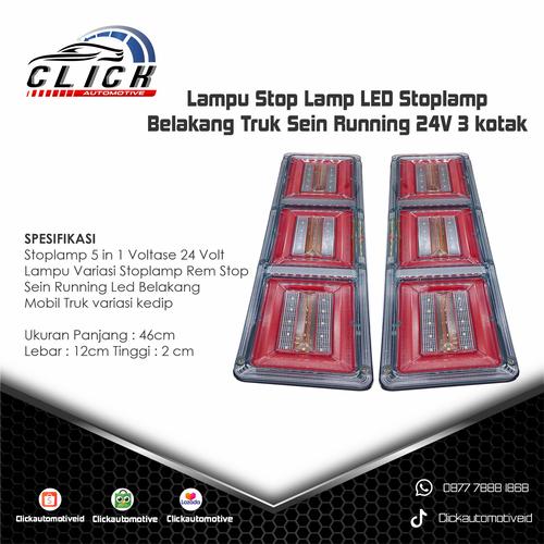 Jual Lampu Stop Lamp LED Stoplamp Belakang Truk Sein Running 24V 3 ...