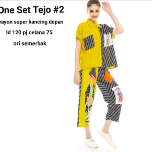 Jual ONE SET TEJO PARANG ORI SEMERBAK BATIK SETELAN WANITA PREMIUM PART ...