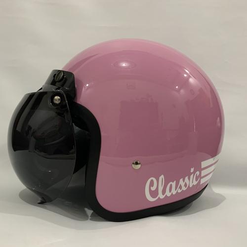 Jual Helm Bogo Pink Glossy Solid Helm Dewasa Helem SNI Helm Retro ...
