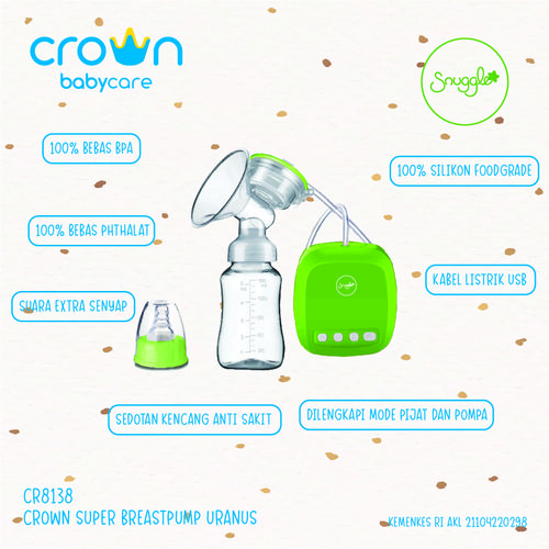 Jual Snuggle Crown Super Electric Breastpump Uranus CR8138 Pompa Asi ...