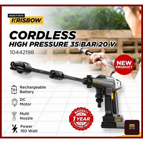 Jual Mesin Jet Steam KRISBOW High Pressure Cleaner 35 Bar Cordless 20 ...