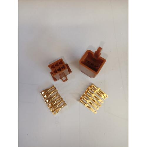 Jual SOKET 6 PIN SKUN KECIL COKLAT / SOCKET KABEL 6 PIN KECIL ...