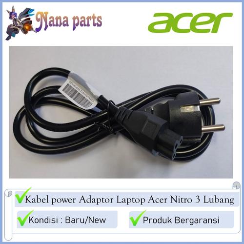 Jual Kabel power Adaptor Laptop Acer Nitro 5 Nitro 7 Original 3 lubang ...