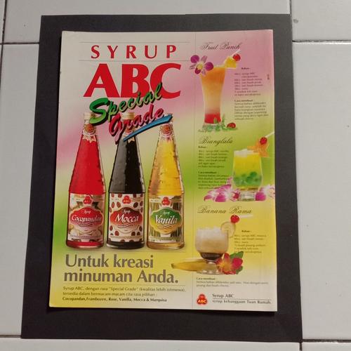 Jual iklan warna Syrup ABC 2 potongan majalah jadul kuno lawas - Kota ...