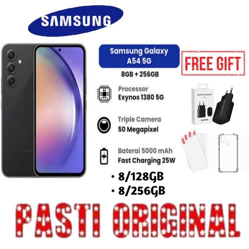 Promo Samsung Galaxy A54 5G (8/128GB) Resmi SEIN - Putih, Free charger ...