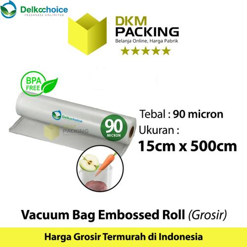 Jual Plastik Vacuum Emboss Roll 15cm x 500cm Vakum Embossed Roll ...