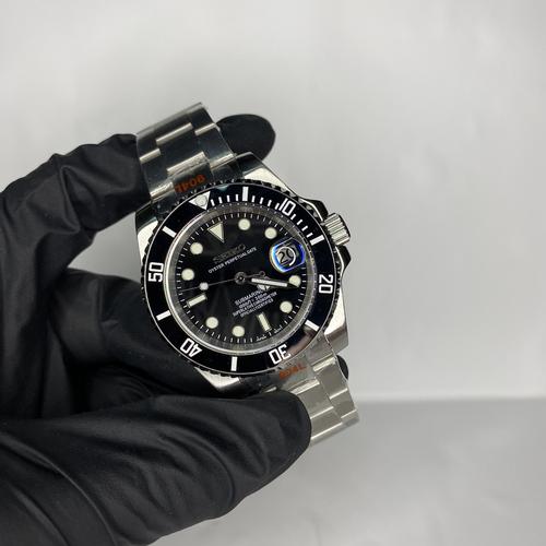 Jual Jam Tangan Seiko Mod Submarine Black Oyster Automatic NH35 Watch ...