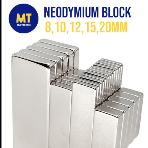 Jual Magnet Neodymium Block Panjang 8mm , 10mm,12mm ,15mm dan 20mm ...
