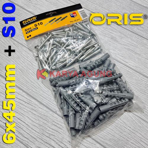 Jual Skrup 6.0 x 45mm + Fisher S10 / Sekrup Fiser Angkur Wall Plug Tembok - Kota Makassar ...