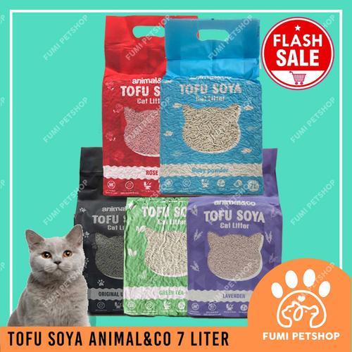 Jual PASIR KUCING TOFU / SOYA PASIR GUMPAL ANIMAL&CO 7L - PASIR TOFU 7L ...