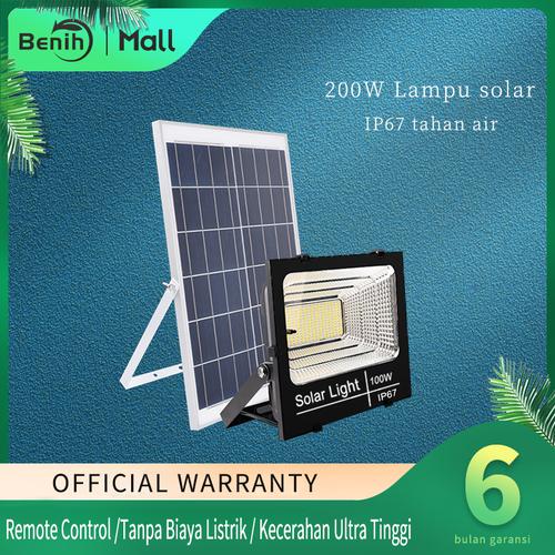 Jual LAMPU SOROT 200W / LAMPU LED SOLAR CELL / LAMPU TENAGA MATAHARI ...