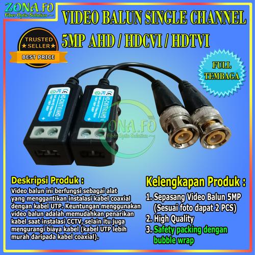 Jual Video Balun CCTV / Video Balon AHD/HDCVI/HDTVI / Up To 5MP 1 ...