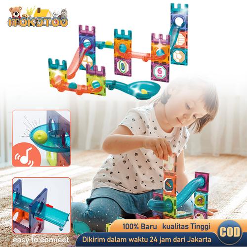 Jual 56/11/131/166pcs LED Magnetic Block Mainan Anak Magnetic Paradise ...