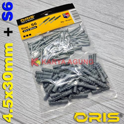 Jual Skrup 4.5 x 30mm + Fisher S6 / Sekrup Fiser Angkur Wall Plug Tembok - Kota Makassar - Karya ...