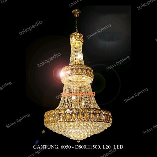 Jual Lampu gantung frame kristal ruang tamu ruang void tipe 16050/80cm ...