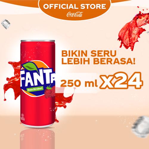 Promo Fanta Strawberry - Minuman Soda Rasa Stroberi - Kaleng 250ml ...