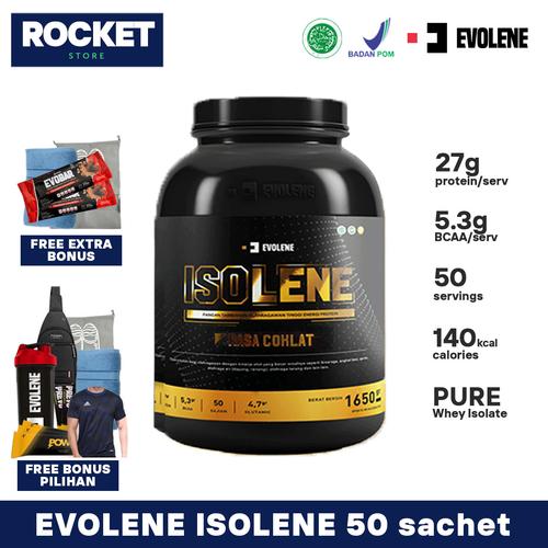 Promo EVOLENE Isolene Whey Protein Isolate 1650 gram 50 sachet servings ...