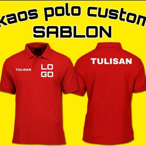 Jual KAOS KERAH POLO CUSTOM SABLON DTF LOGO / TULISAN - polosan, S ...