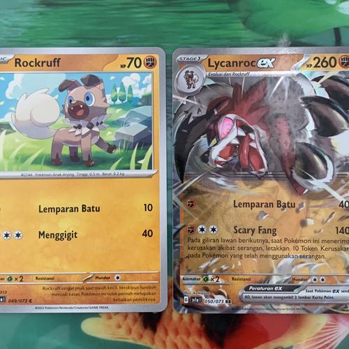 Jual Pokemon TCG Indonesia Rockruff Lycanroc EX SV1a - Kab. Bekasi ...