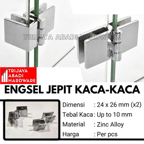 Jual Engsel Jepit Kaca ke Kaca 90 / 180 Derajat Engsel Pintu Kaca ...