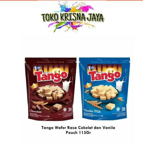 Jual TANGO WAFER POUCH RASA COKLAT | VANILA KEMASAN 115GR - Coklat ...