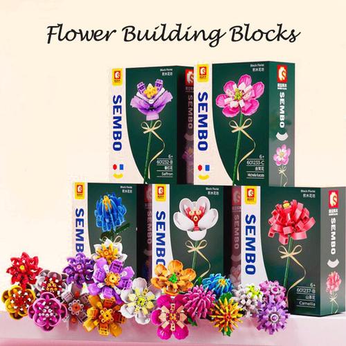Jual Sembo Flowers Florist Bunga Brick Block Balok Kado anak - Toy ...
