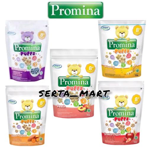 Jual Promina Puffs 15gr - Snack Bayi Peach / Blueberry / Pisang / Apple ...