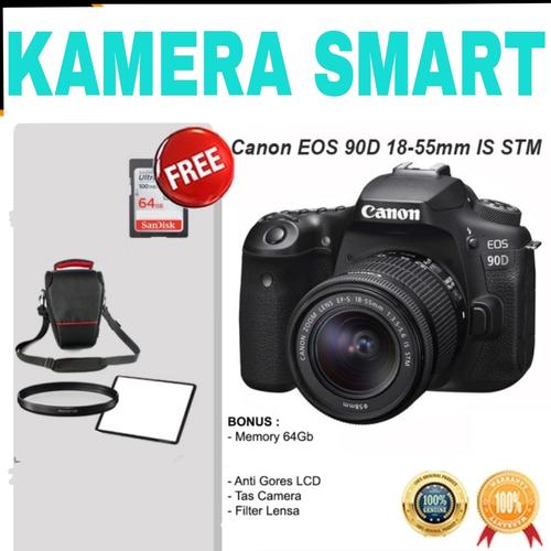 Jual CANON EOS 90D KIT 18-55MM IS STM - BODY ONLY, STANDART BOX ...