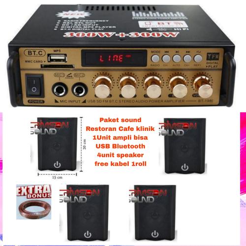 Jual Paket sound system audio amplifier+speaker 4unit - Jakarta Barat ...