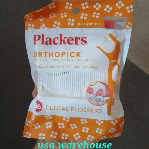 Jual Plackers Orthopick Dental Floss for braces floss pick benang gigi ...
