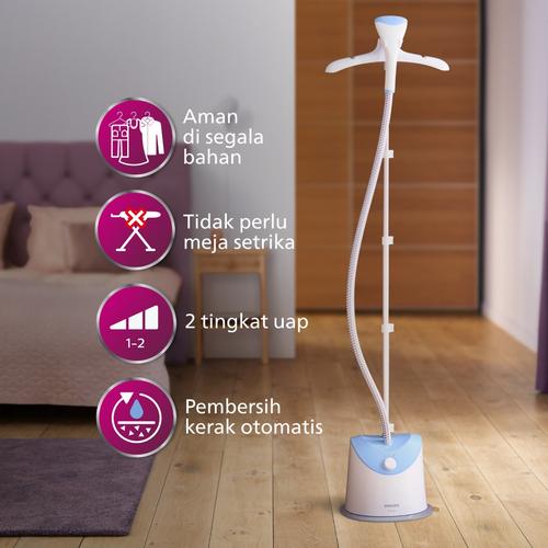 Jual PHILIPS Setrika Uap Berdiri GC482/25 Garment Steamer - Biru ...