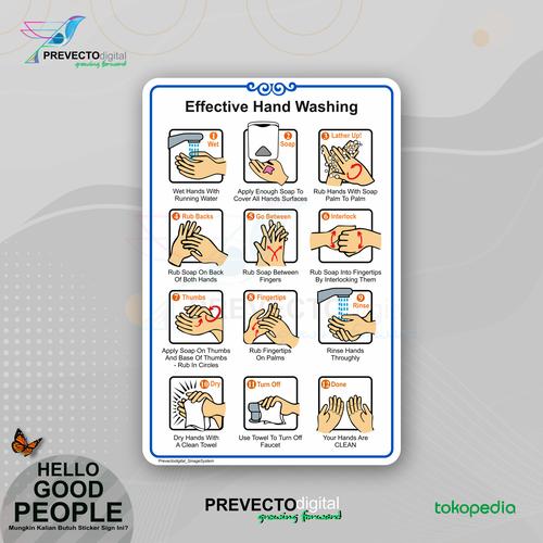 Jual Sticker Safety Sign K3 Rambu Cuci Tangan Yang Efektif - Jakarta ...