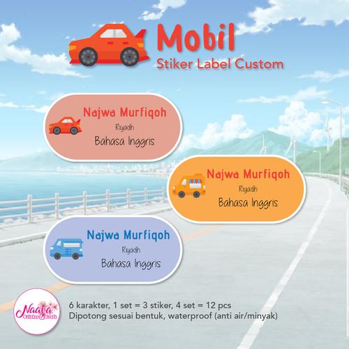 Jual STIKER LABEL MAPEL 3 BARIS CUSTOM NAMA ANAK - ALAT TRANSPORTASI ...