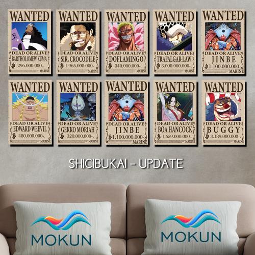Jual MOKUN Wall Decor Poster Bounty Shicibukai 20x30cm - Jinbe, Bingkai ...