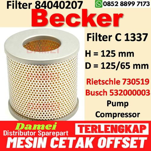 Jual Filter Becker Picchio 2200 Pompa Vakum Becker Filter C1337 Bush Pump - Kota Bekasi - Damei ...