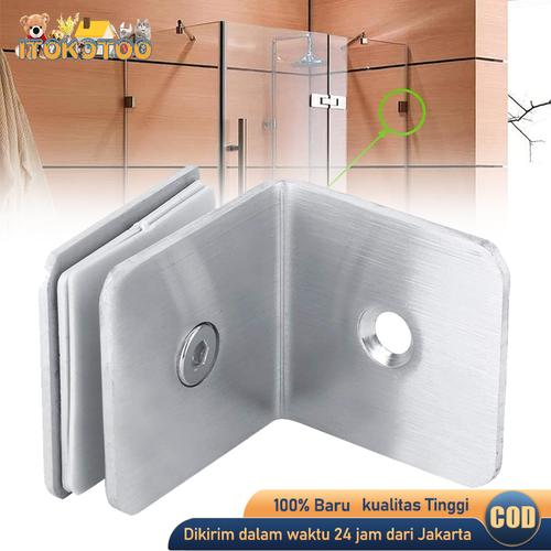 Jual Jepit Kaca Cermin Dinding 90 Derajat Glass Clip Kaca Tembok ...