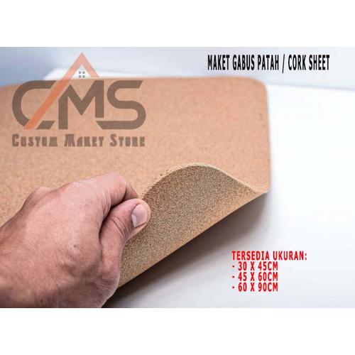 Jual MAKET GABUS PATAH / CORK SHEET 1 MM - 45 x 60cm - Kota Tangerang ...