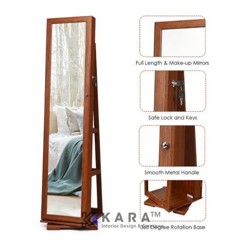 Jual Cermin Full Body dengan Rak Penyimpanan / Standing Mirror / Rak ...
