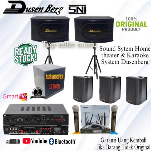 Jual PAKET SOUND SYSTEM HOME THEATER & KARAOKE DUSENBERG SPEAKER 5 CH ...