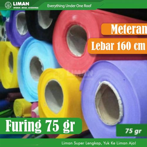 Jual Kain Furing atau spunbond polos 75 gram - biru benhur - Kota ...