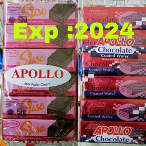 Jual Apollo wafer susu malaysia(12×12gr)Biscuit wafer susu/Wafer susu ...