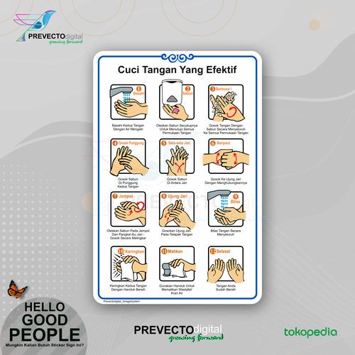 Jual Sticker Safety Sign K3 Rambu Cuci Tangan Yang Efektif - Indonesian ...