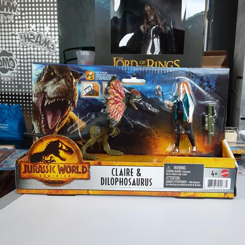 Jual Mattel Jurassic World Claire & Dilophosaurus - Kota Surabaya ...