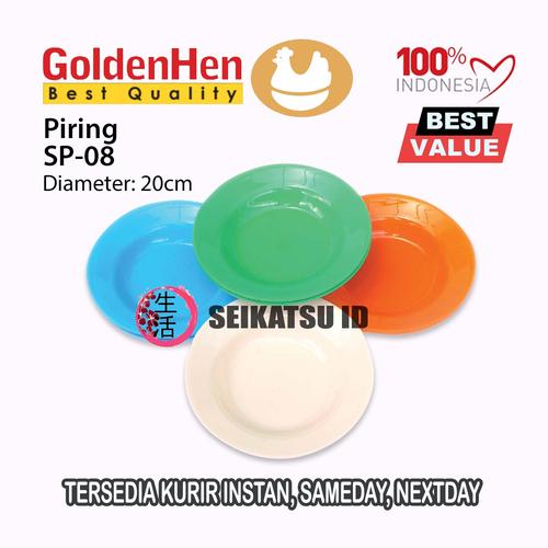 Jual 12pcs Piring Saji Plastik Besar Lepek 8 inch GOLDEN HEN SP-08 - SP08 MERAH - Jakarta Timur ...