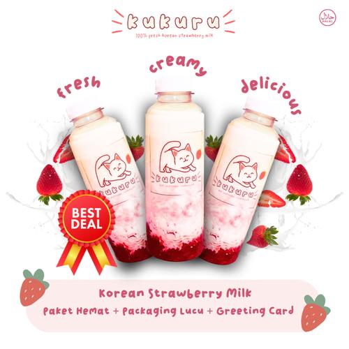 Jual Korean Strawberry Milk Susu Strawberry Segar 250 ml Hampers ...